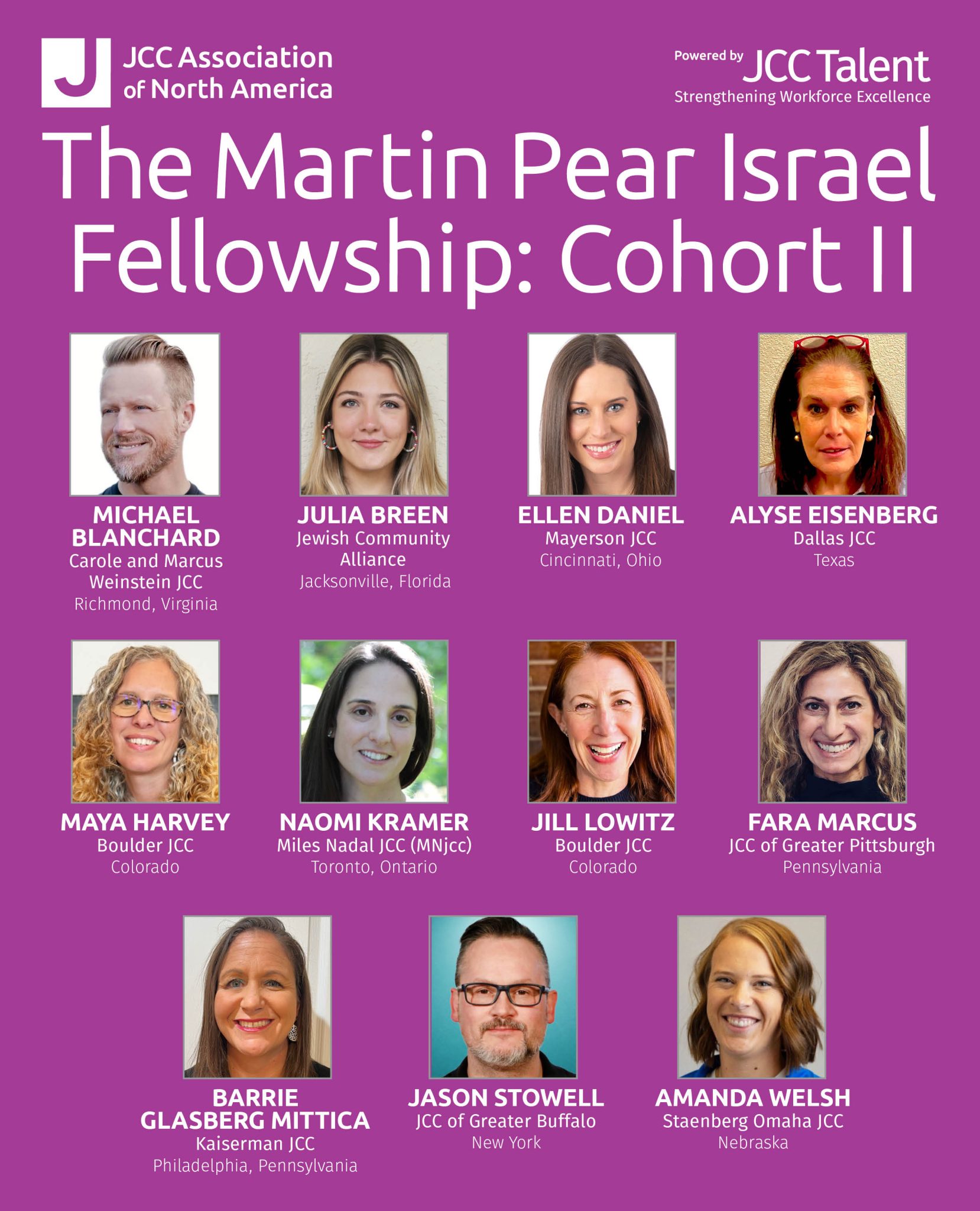 JCC Association Launches Second Cohort of Martin Pear Israel Fellows - JCC Association of North ...